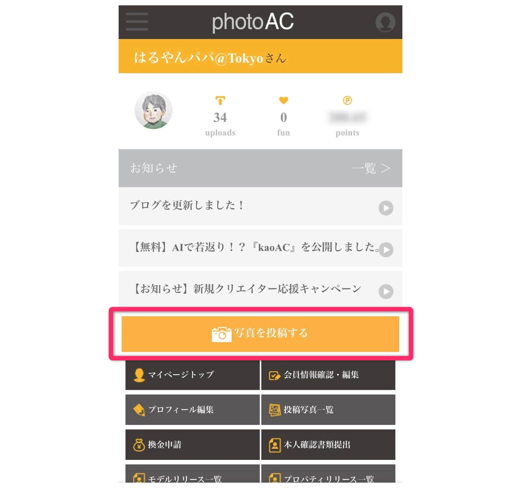 【図解で分かりやすい】photoAC（写真AC）で稼ぐ！ストックフォト投稿の手順 | はるやんパパ ブログ